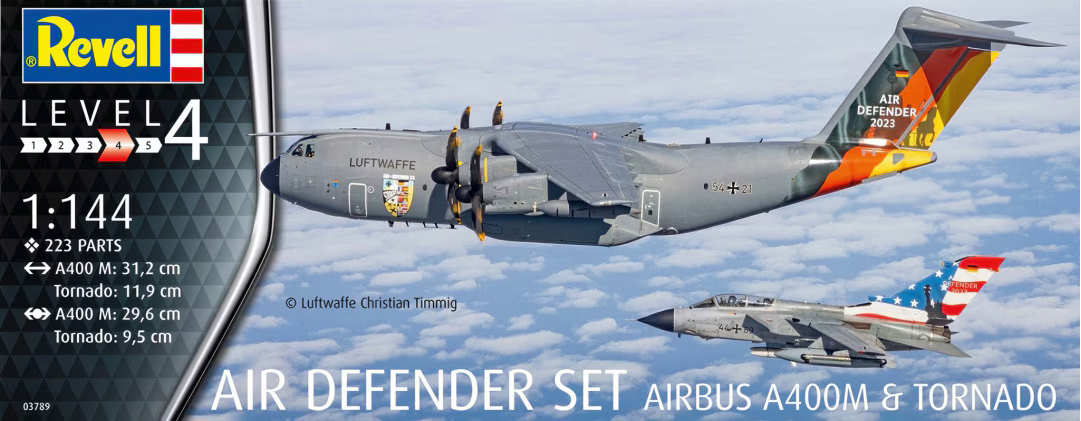 Revell 1/144 3789 Air Defender 2023 A400M Atlas + Tornado IDS – Gibney ...
