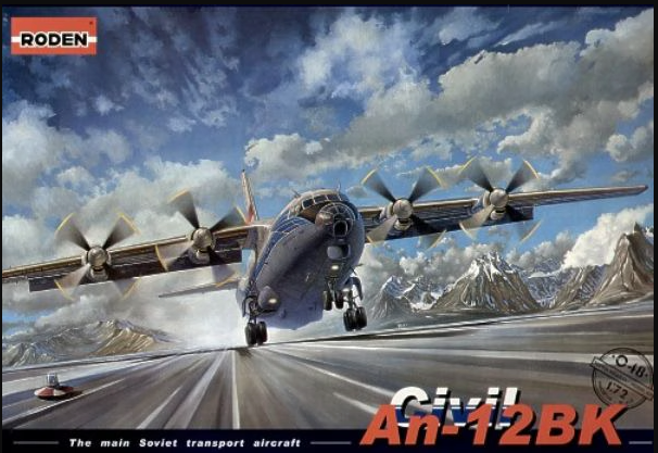 Roden 1/72 048 Civil An-12BK Model Kit – Gibney Models